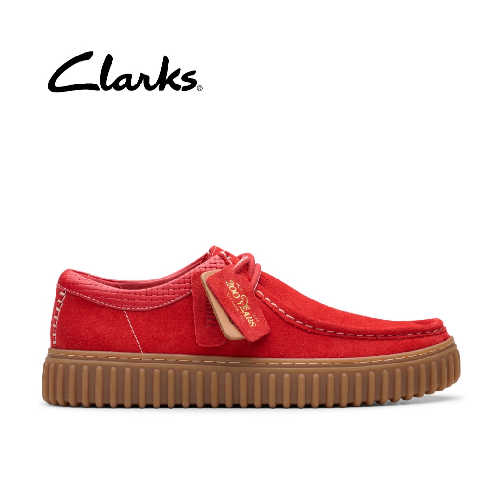 Clarks Mens Torhill Lo Red Suede Kasut Lelaki | Shopee Malaysia