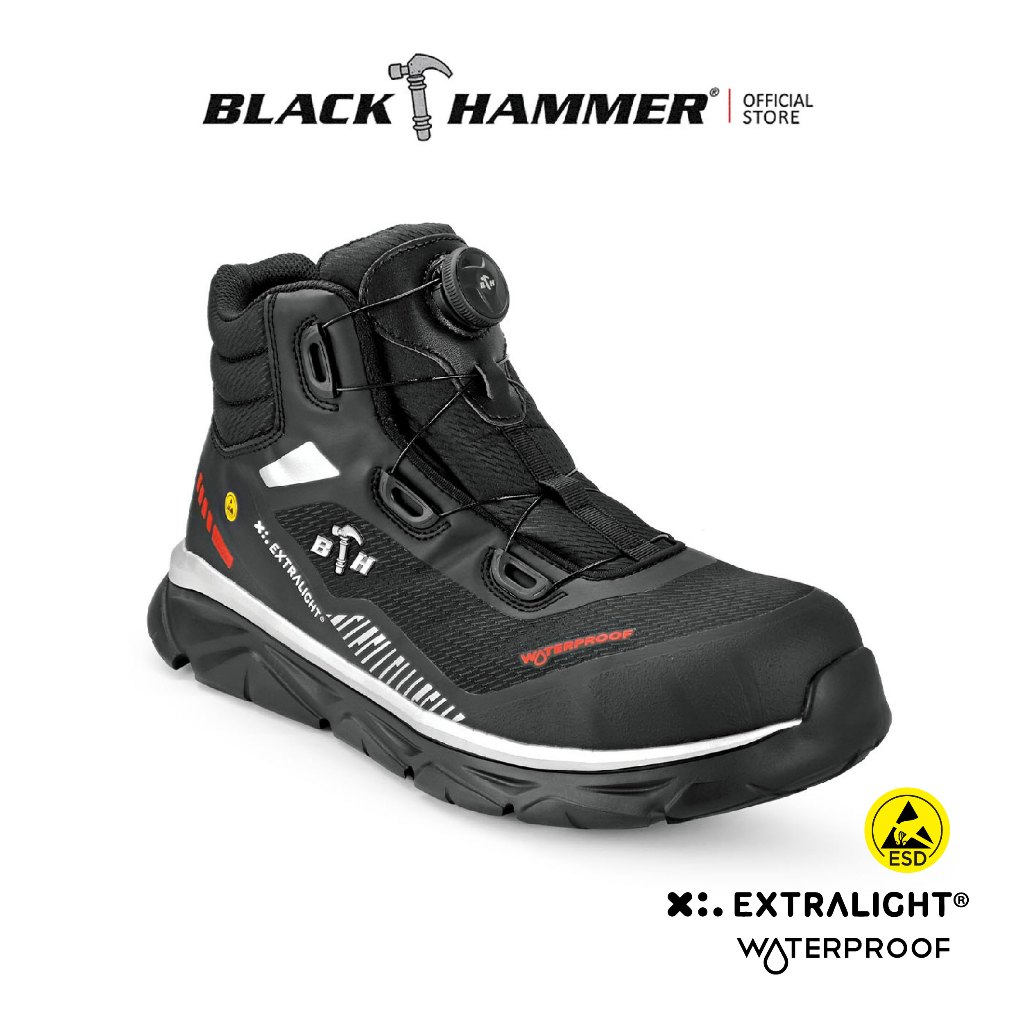 Black Hammer Pro Series Men Mid Cut Waterproof ESD Extralight Safety ...