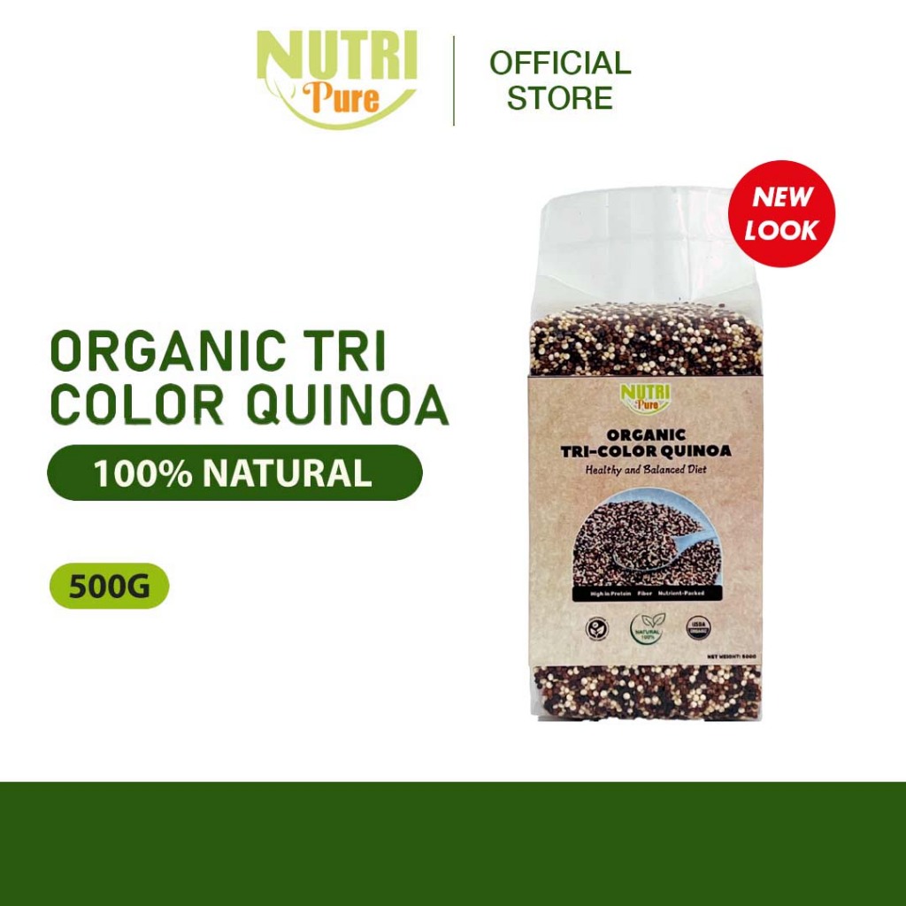 Nutri Pure Organic Tri Color Quinoa Premium Imported Grade 500g ...