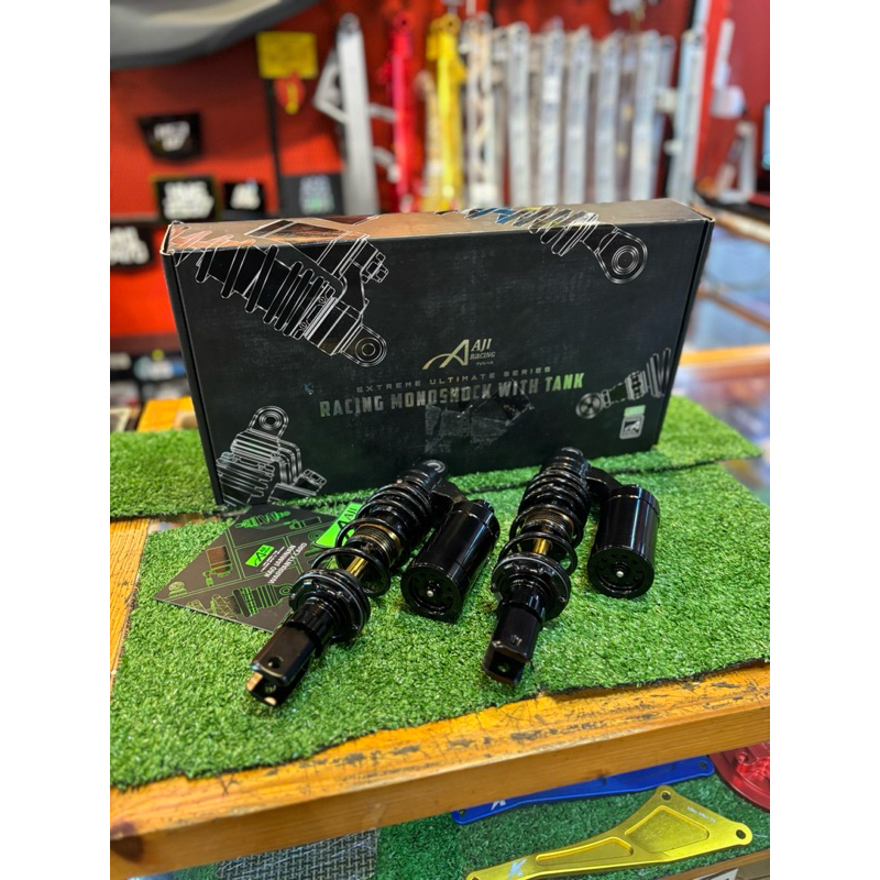 AJI RACING ABSORBER ADJUSTABLE WITH BOTTLE 275MM - NVX (BLACK , GOLD ...