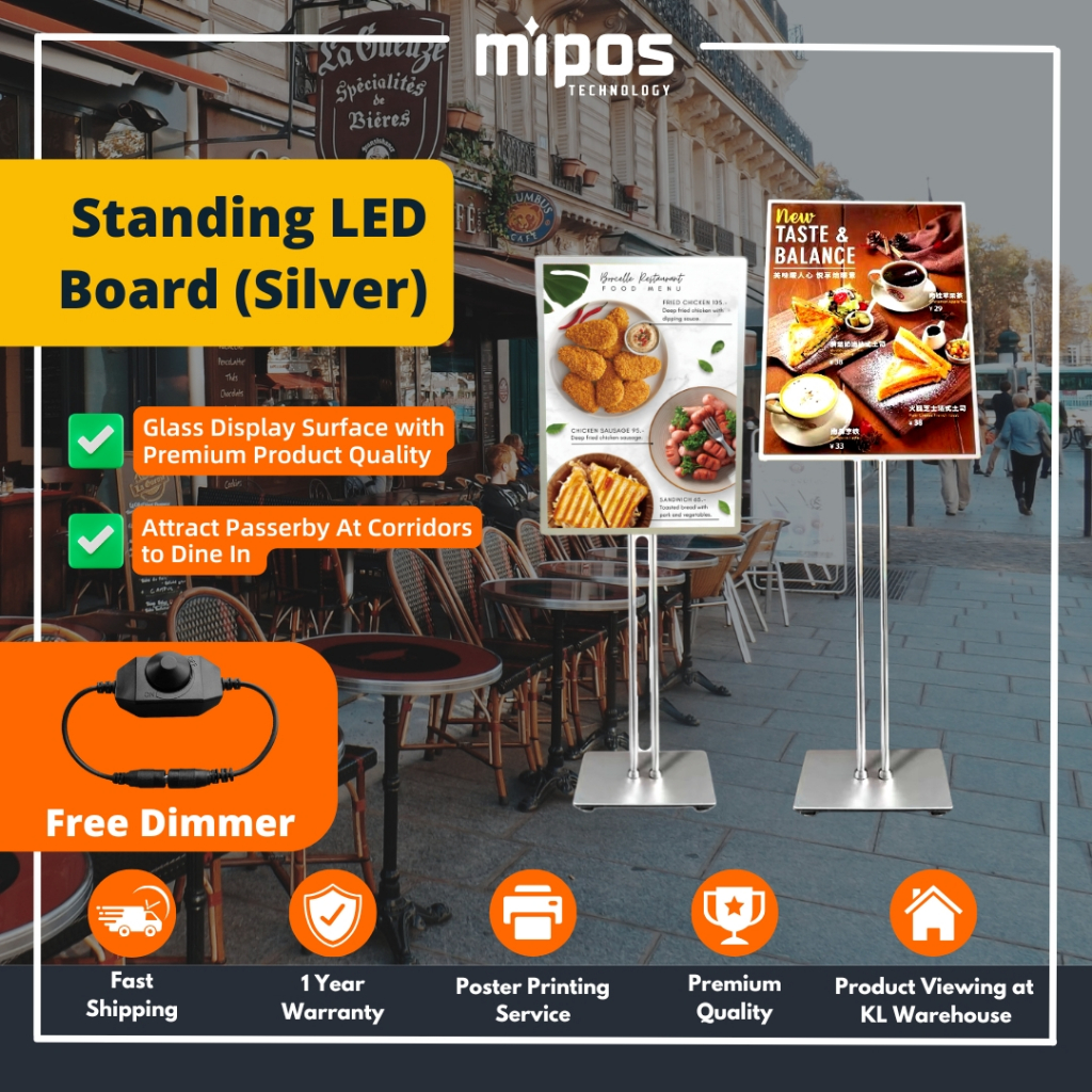 LED Menu Board Standing/LED Lightbox Menu Display Stand/Standing LED ...