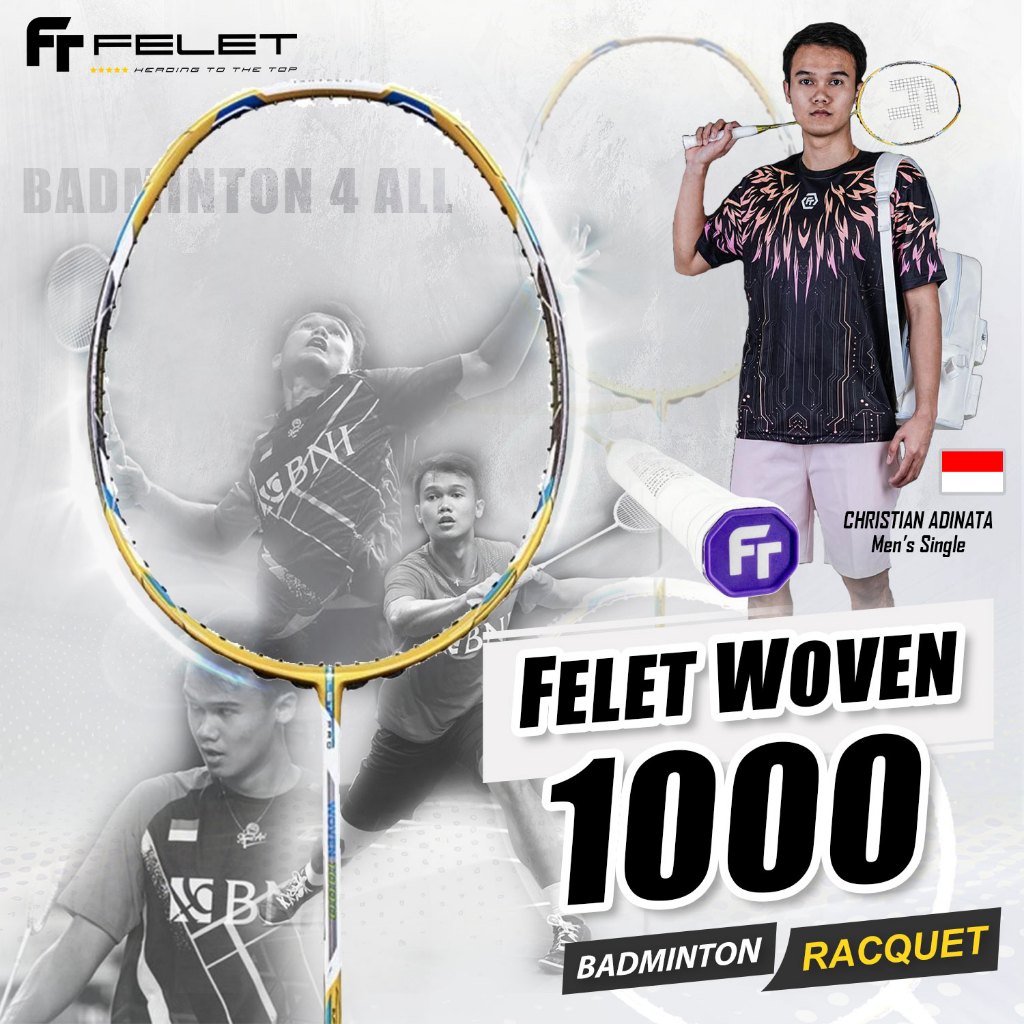 FELET WOVEN 1000 BADMINTON RACQUET | Shopee Malaysia