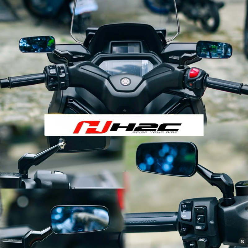 H2C REARVIEW MIRROR SIDE MIRROR H2C SHORT LEG MIRROR UNIERVSAL XMAX ...