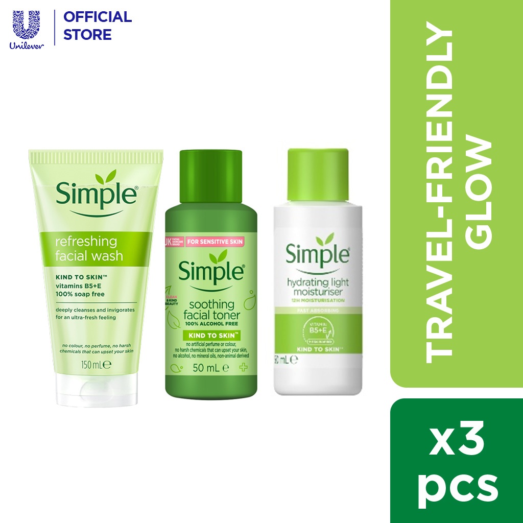 [Trial Kit Set] Simple Kind To Skin 3-Step Kit Clean & Soft & Smooth ...