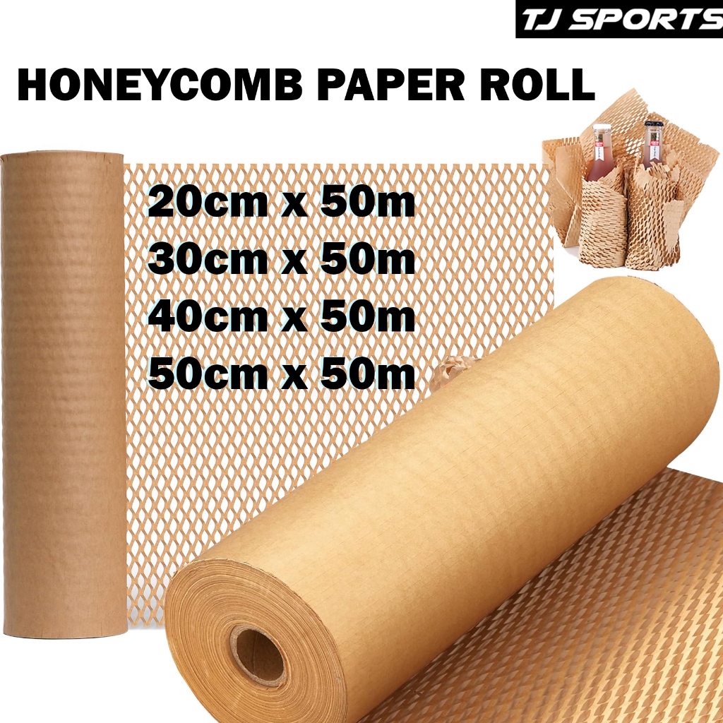 50m Honeycomb Paper Roll Wrap Honeycomb Wrapper Kraft Paper Gift Box ...