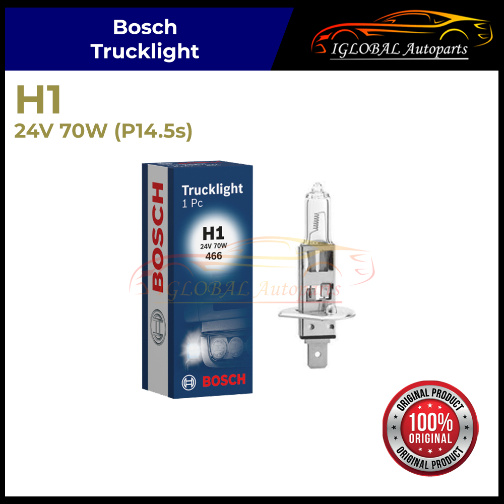 Bosch Trucklight H1 24V 70W (P14.5s) Halogen Light Bulb (1pc) | Shopee ...