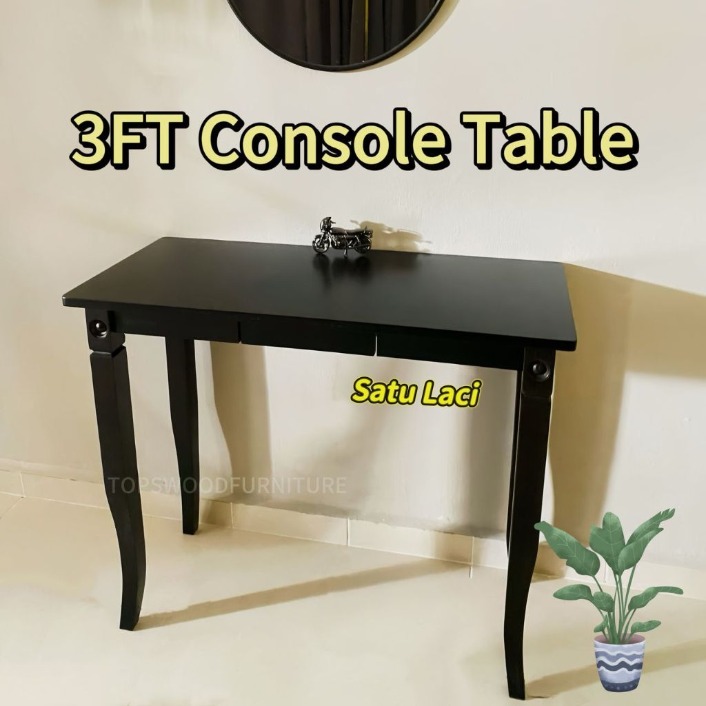 Meja Konsol Ada Laci | 3 Kaki | Meja Hias Dinding | Console Table ...