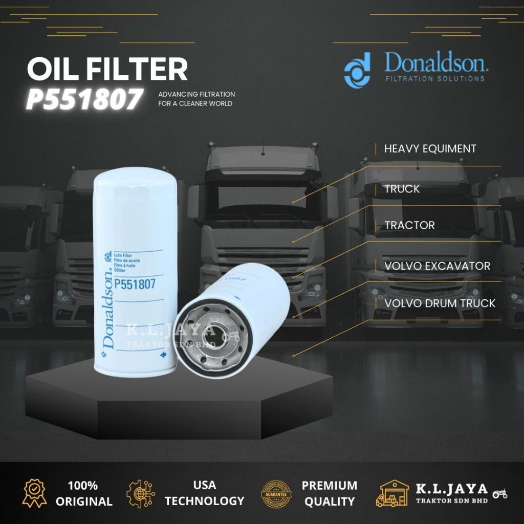 ORIGINAL DONALDSON P551807 OIL FILTER ENGINE PART [HEAVY EQUIPMENT ...