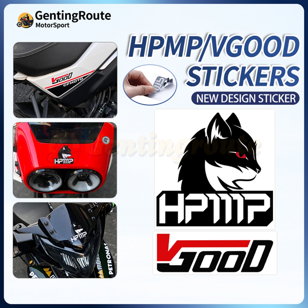 HPMP Logo Sticker Motorcycle Stickers Waterproof Decals Set Stripe ...