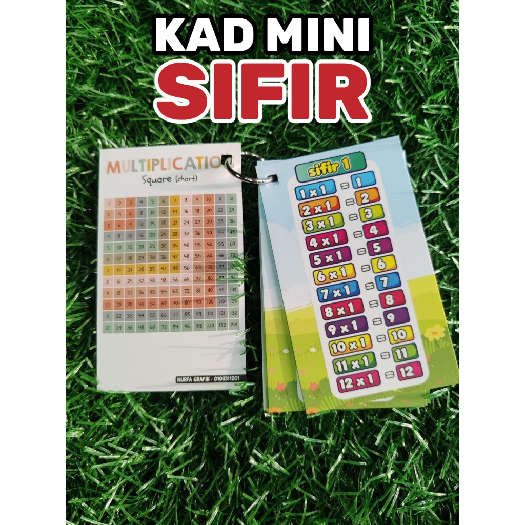 Kad Sifir Mini Saiz Poket - Belajar Sifir Dengan Mudah & Cepat | Shopee Malaysia
