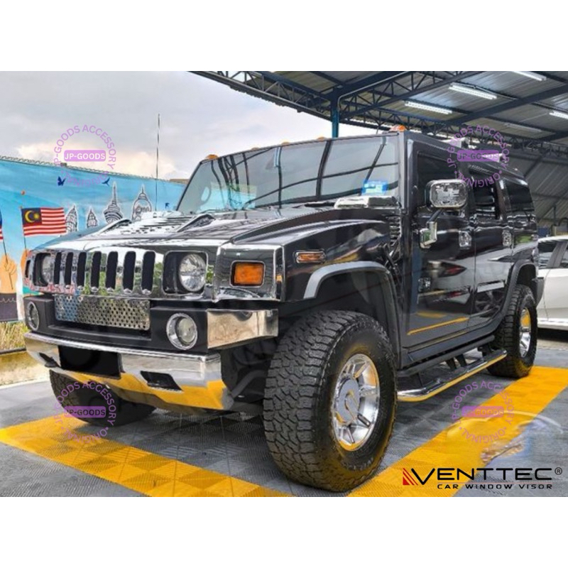 Hummer H2 2002-2009 Venttec Door Visor / Window Vent Visor Deflectors ...