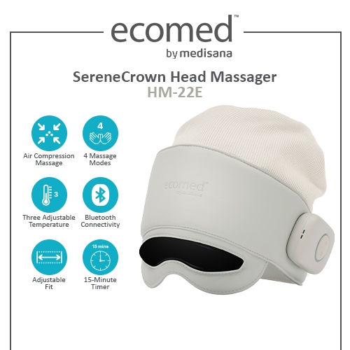Ecomed SERENE CROWN HEAD MASSAGER HM-22E | Shopee Malaysia