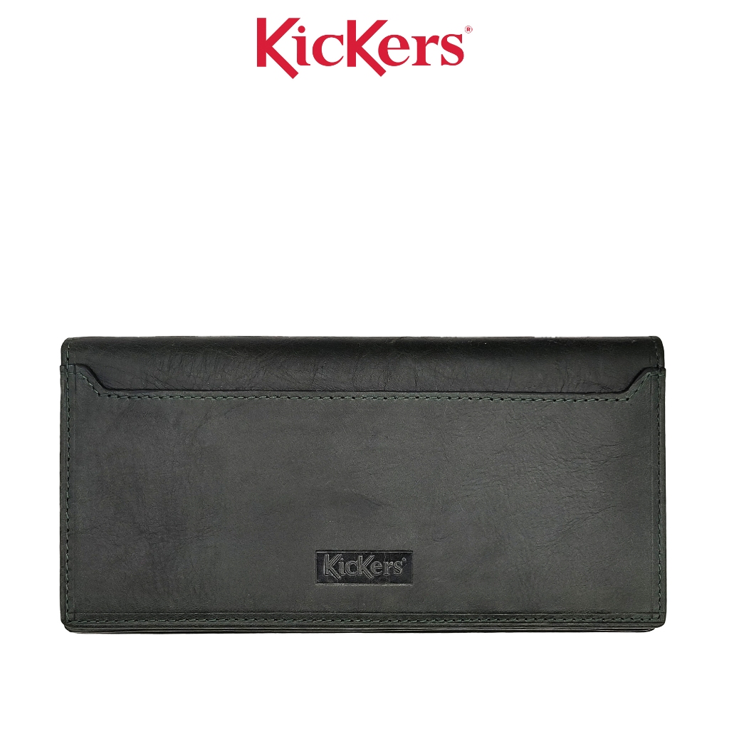 Kickers Genuine Top Grain Leather Long Bifold Wallet – Unisex Design # ...