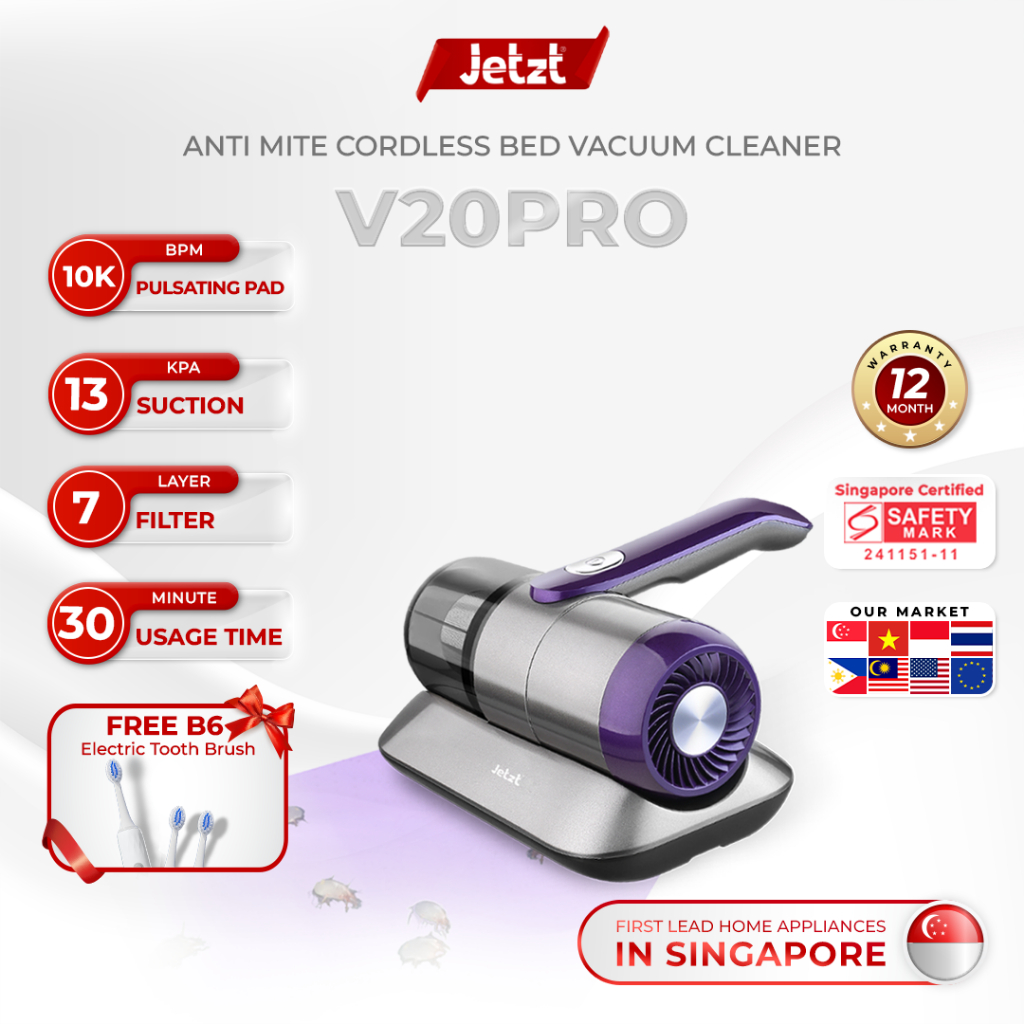 Jetzt V20 Pro Electric UV Cordless Dust Mite Vacuum Cleaner | Shopee ...