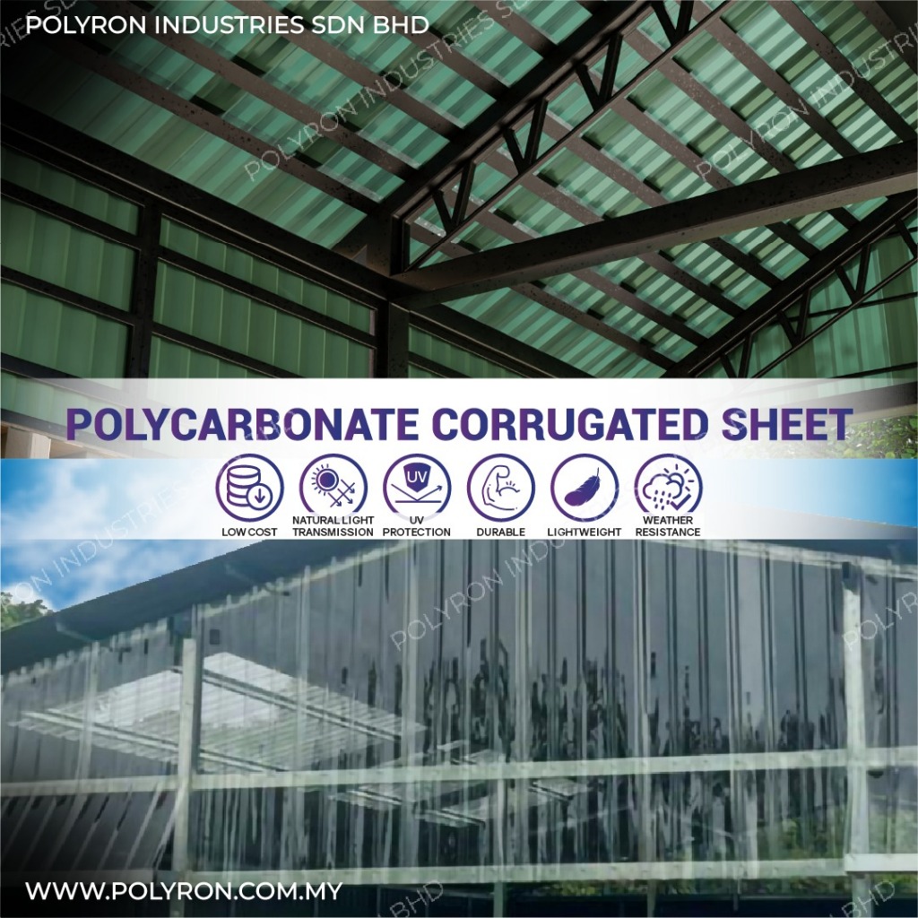 (DISPLAY ONLY) Corrugated Sheet Clear/Polycarbonate/Fiberglass | Shopee ...