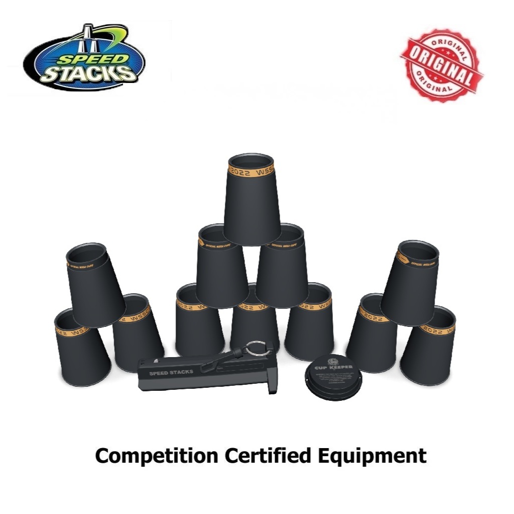 WSSA Speed Stacks Malaysia Matte Black Pro Series Cup Set | Shopee Malaysia