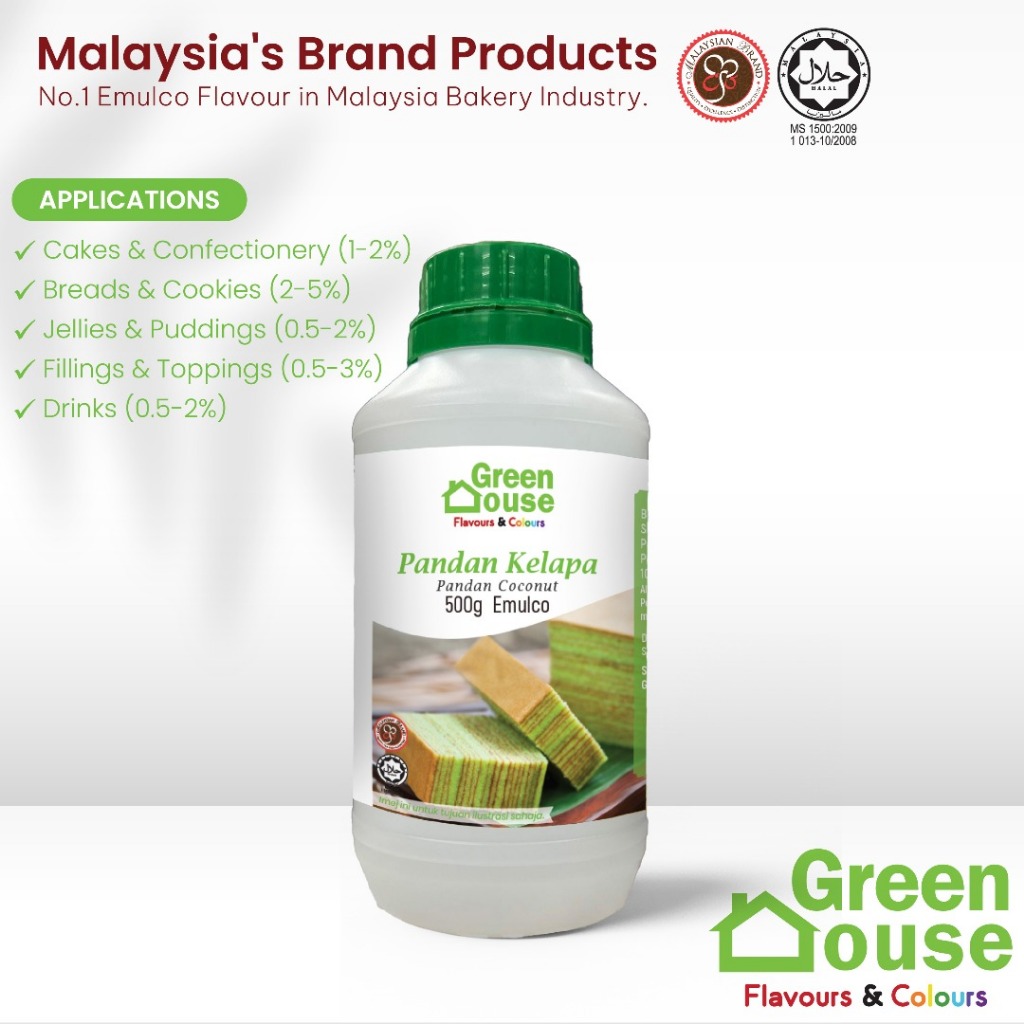 Pandan Kelapa Emulcoo Perisa Pewarna Makanan-500g/1kg Pandan Coconut ...