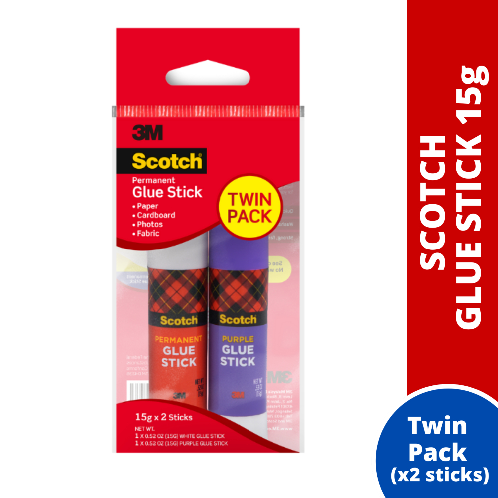 3M Scotch Glue Stick Twin Pack (8g x 2 Sticks) / (15g x 2 sticks) | Shopee Malaysia