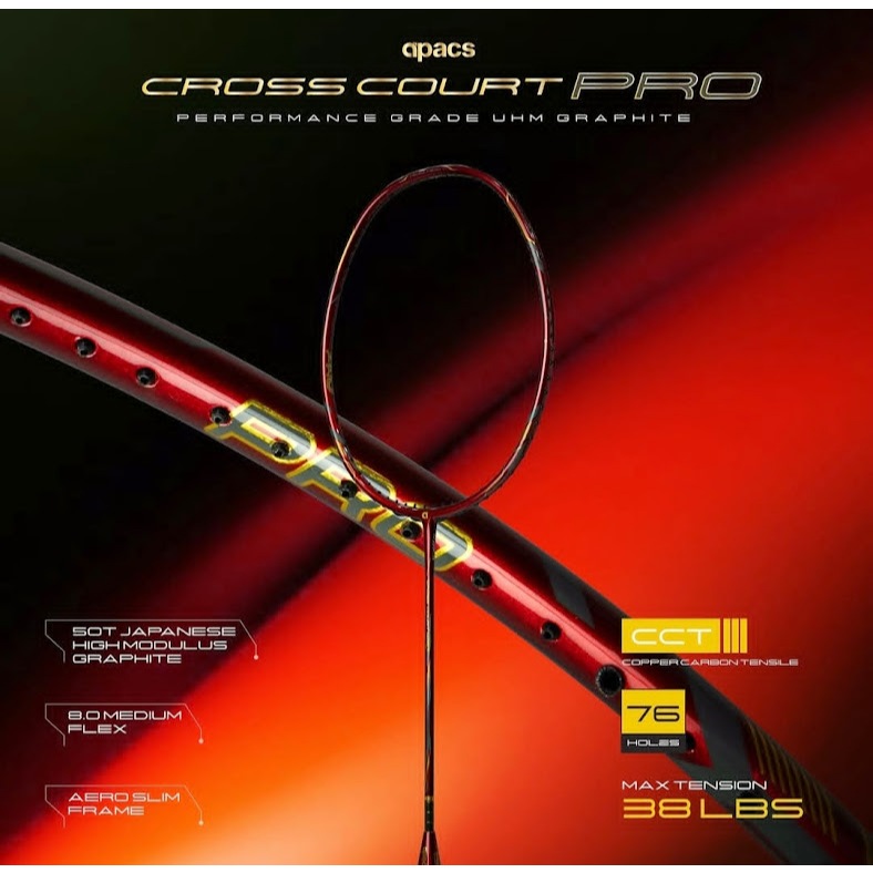 APACS PRO Racket CROSS COUNT ( 100% Original ) FOC String/Grip/Bag ...