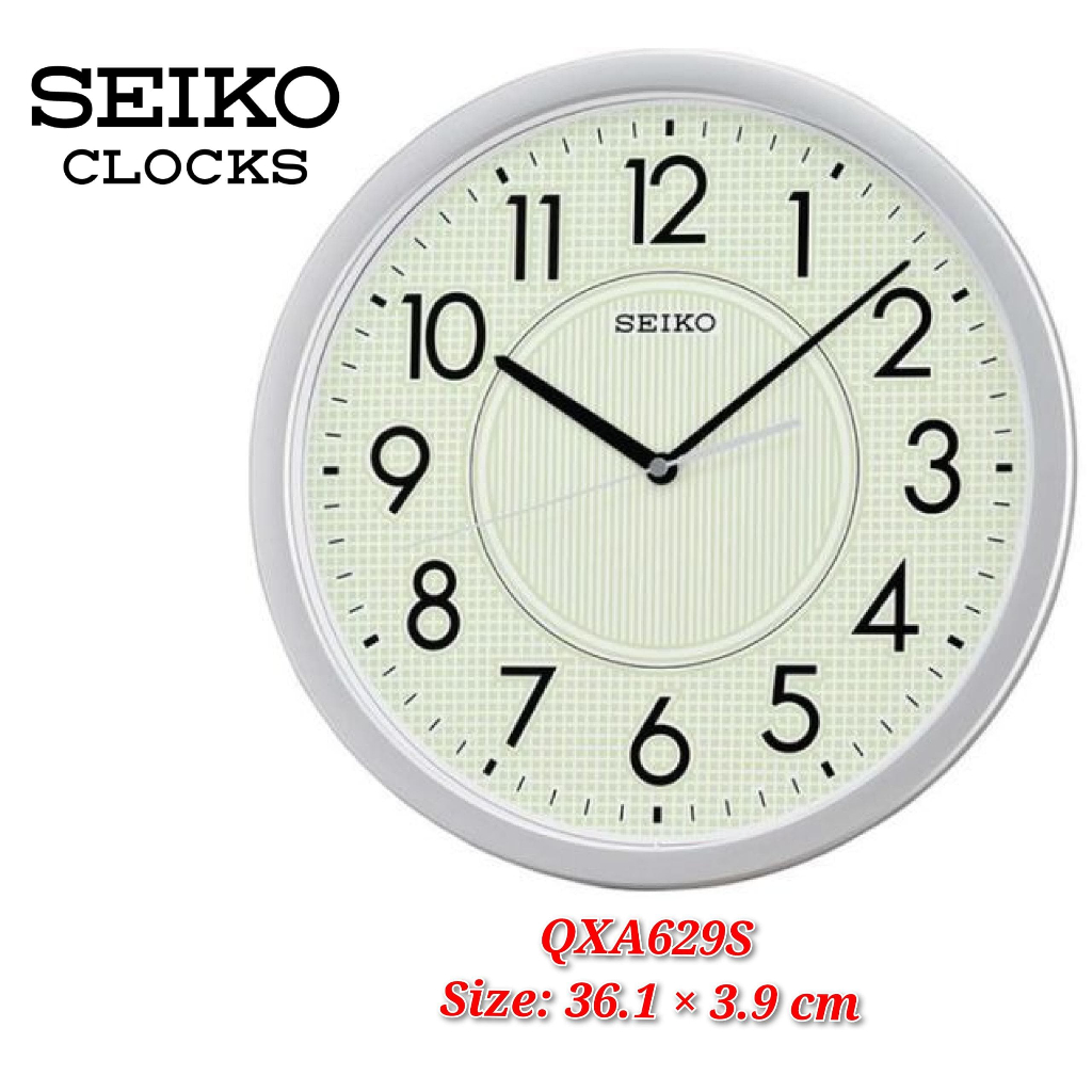 SEIKO Quiet Sweep Lumibrite Analogue Wall Clock QXA629S | Shopee Malaysia