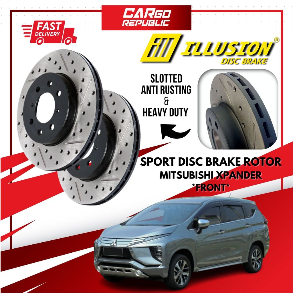 Illusion Sport Disc Brake Rotor Mitsubishi Xpander 1.5 Front (Depan ...