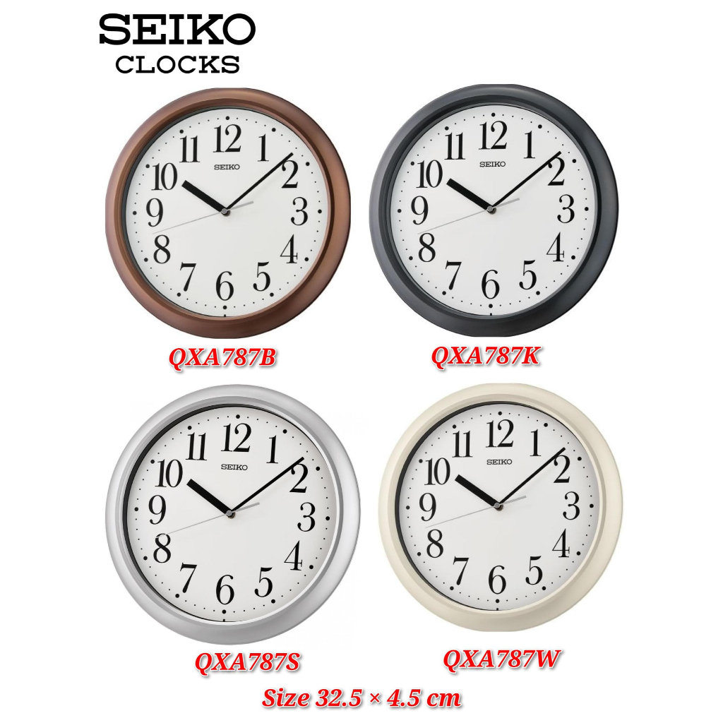 SEIKO Quartz Metalic Analogue Wall Clock QXA787 | Shopee Malaysia