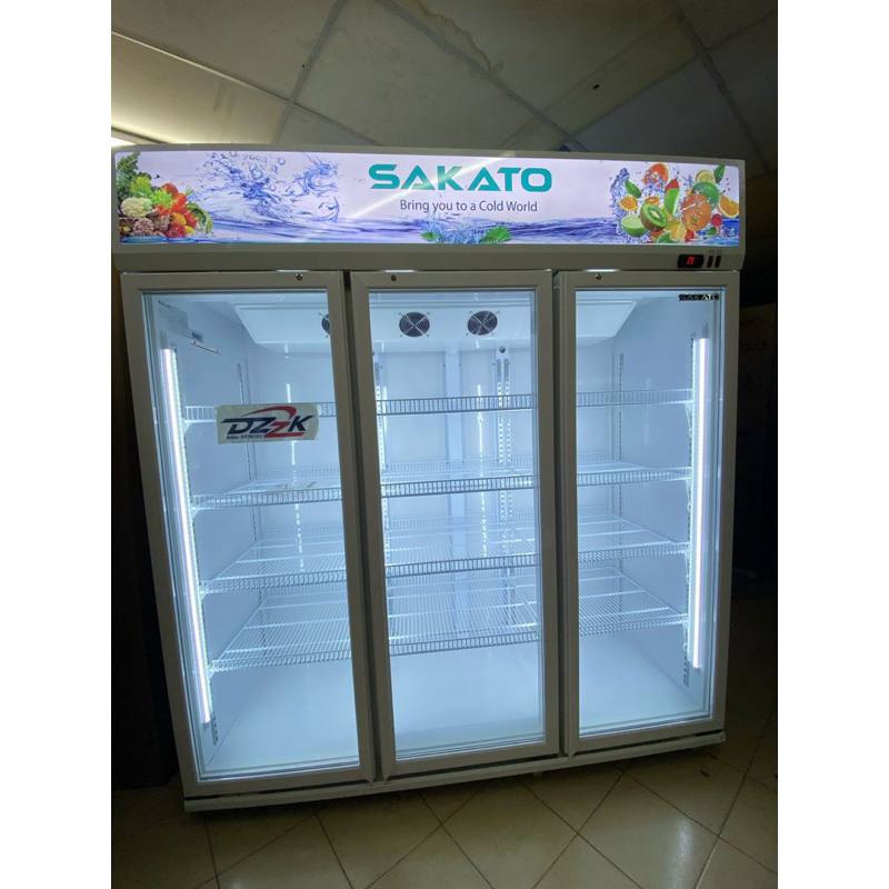 NEW 2025 - 3 Doors Chiller SAKATO 1500L SC-D3-1830TCH WHITE Frost Free ...