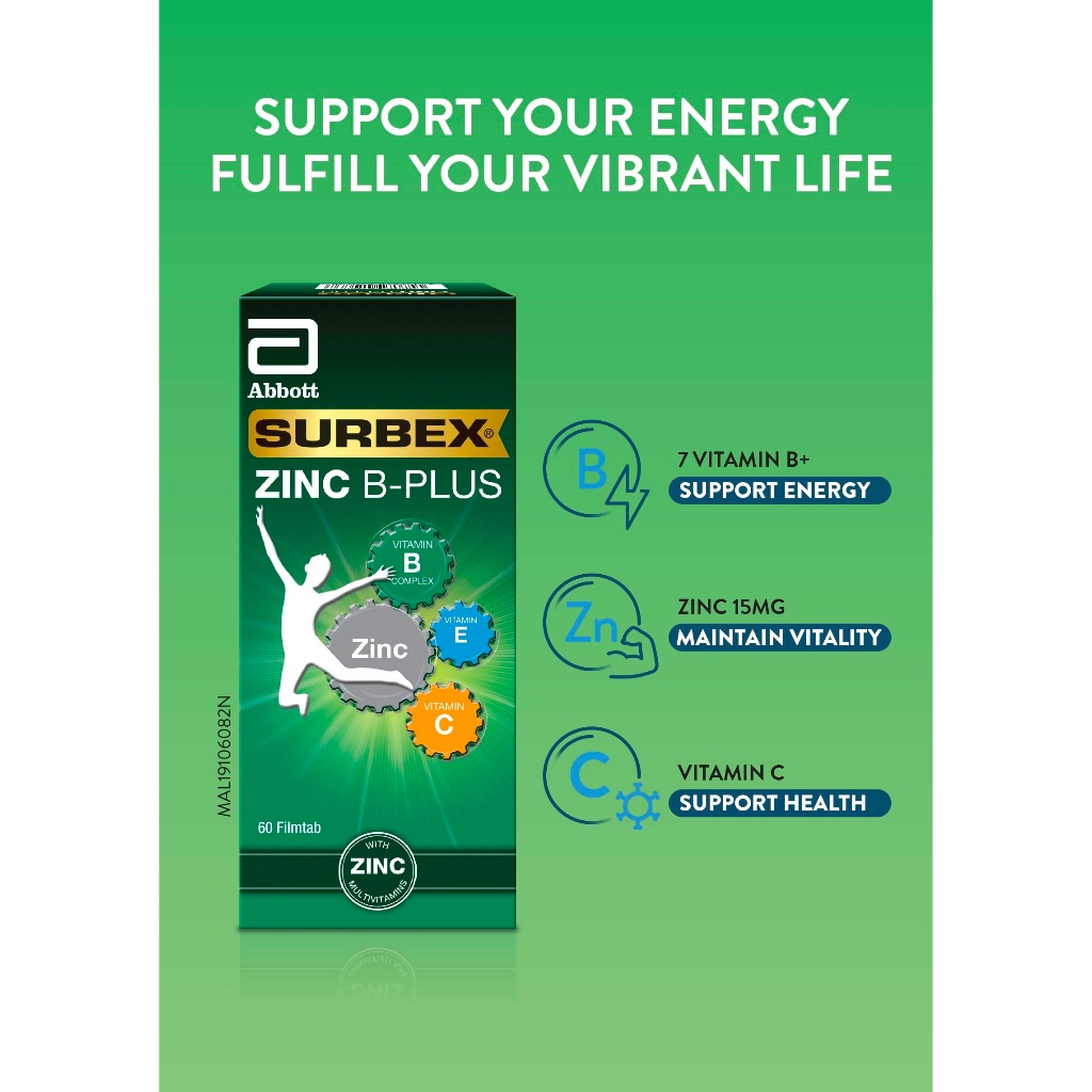 Abbott Surbex Zinc B-Plus 2x60s | Shopee Malaysia