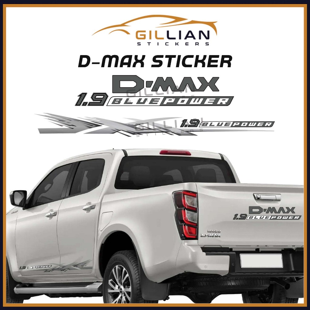 Car Sticker Original ISUZU Dmax Blue Power Body Side Front Rear Decal ...