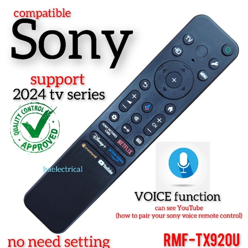 Sony smart tv REMOTE CONTROL (RMF-TX920U) for 2024 tv series with VOICE ...