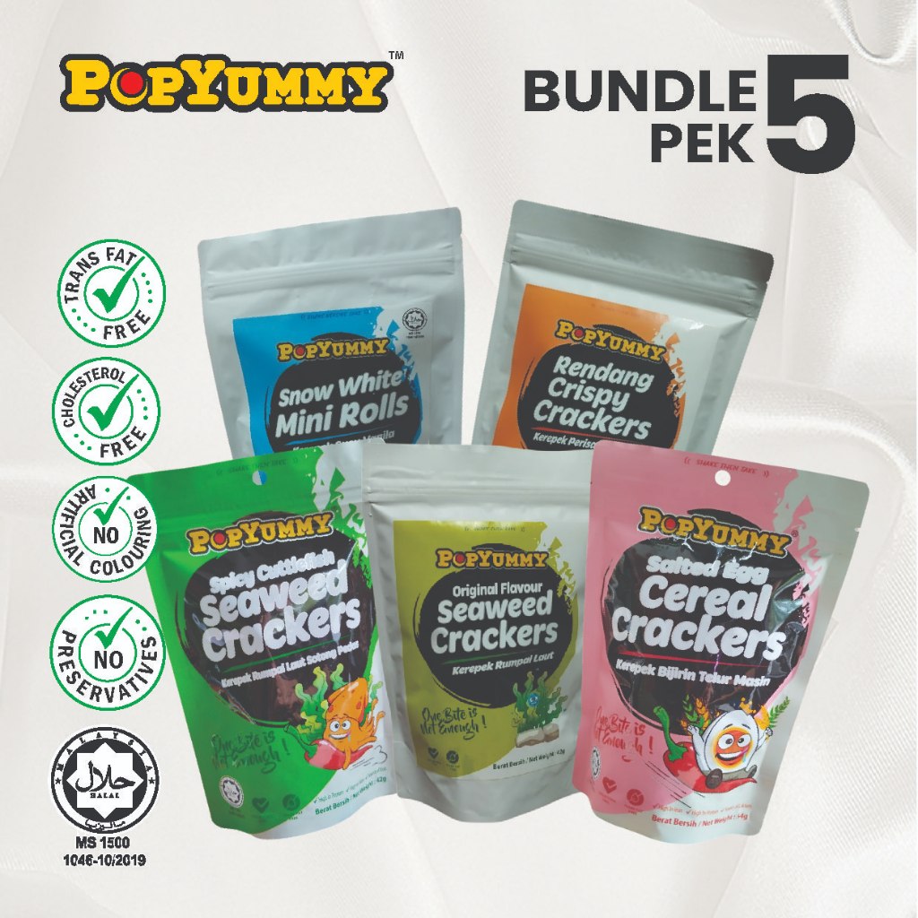 [HALAL] POPYUMMY Kerepek Popiah Rangup Sedap, 5 perisa dalam 1 kombo, Super Crispy & Yummy ...