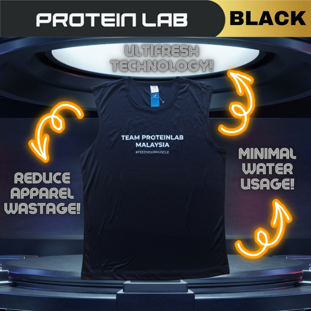 TEAM PROTEIN LAB "THIS MONTH NUTRITION IS NEXT MONTH BODY" SINGLET ...