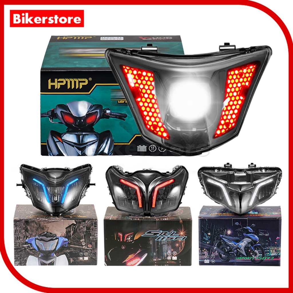 NEW HPMP LC135 V1-V8 Y15 V2 CONVEX LENS HEADLIGHT LEGEND SRL 115FI HEADLAMP NEW SUPER BRIGHT LED ...