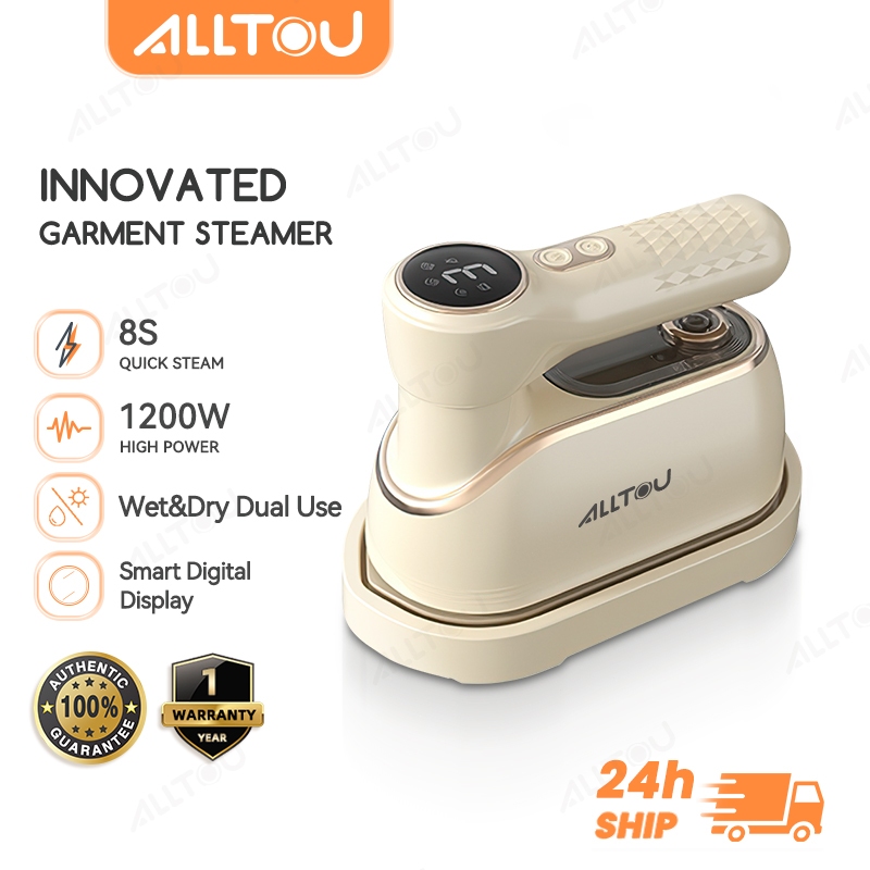 ALLTOU Handheld Steam Iron Sterika Baju with LED Screen 1200W Garment ...