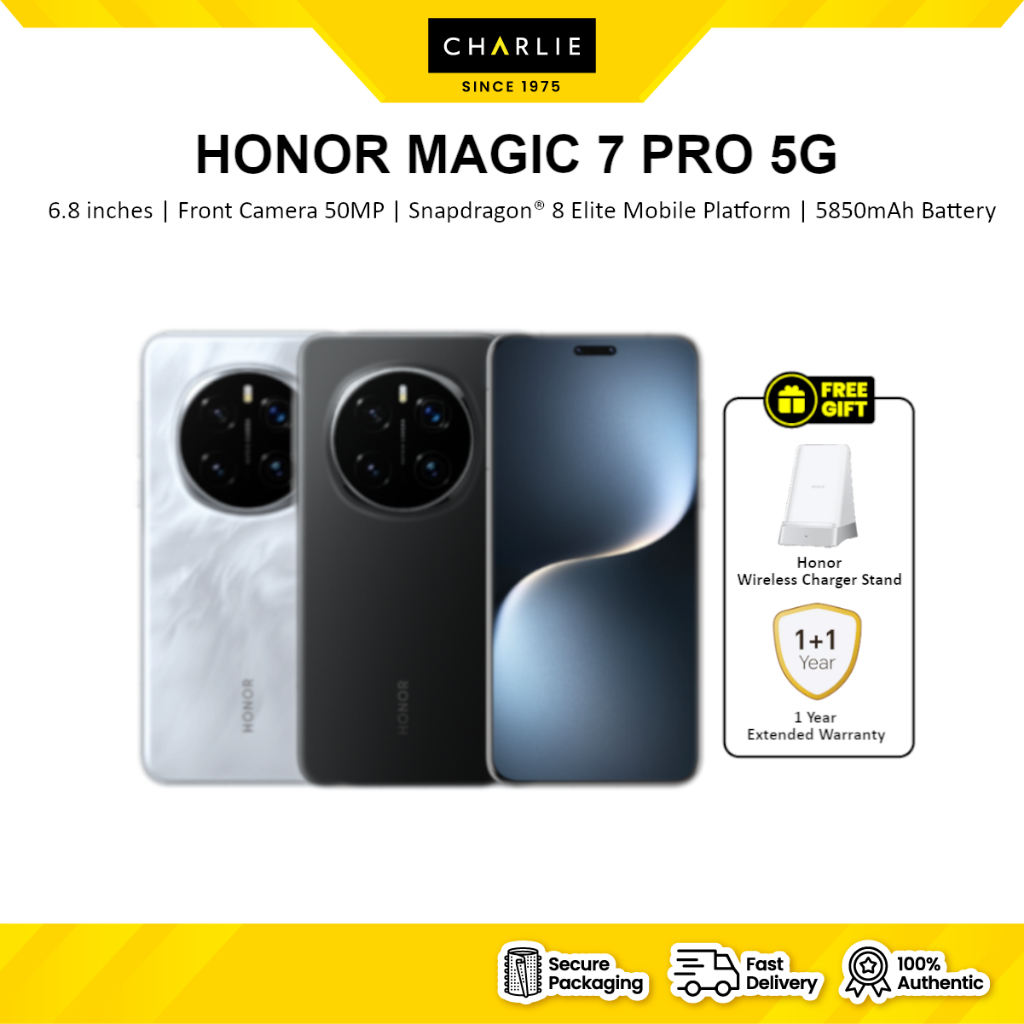 HONOR MAGIC 7 PRO 5G SMARTPHONE (16GB RAM+1TB) | ORIGINAL HONOR MALAYSIA | Shopee Malaysia