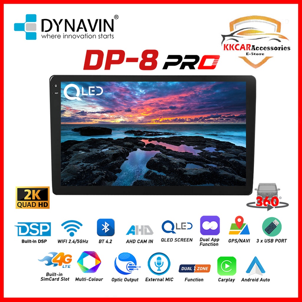 Dynavin DP8 Pro 2K Series Universal Size Android Player Car 4+64GB RAM ...