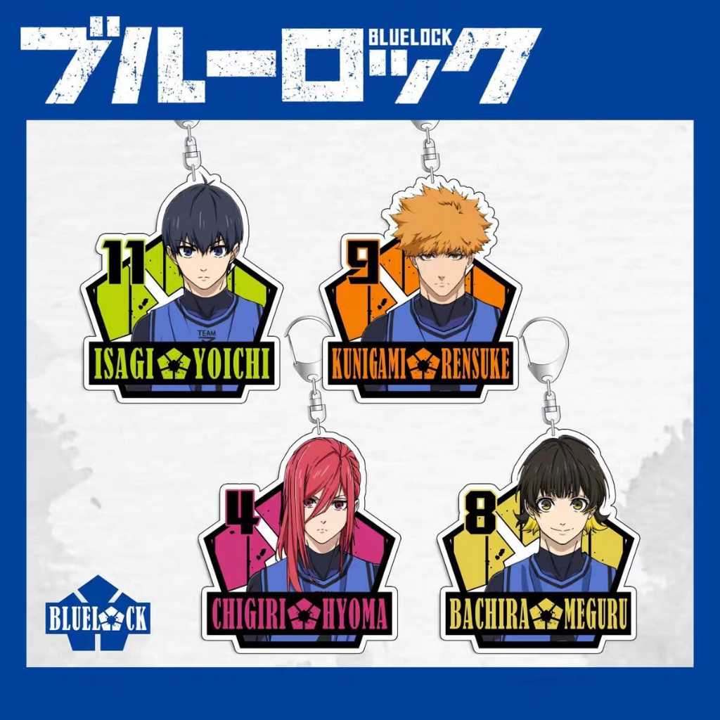 Blue Lock Race Number Version Anime Acrylic Keychain Collection Nagi ...