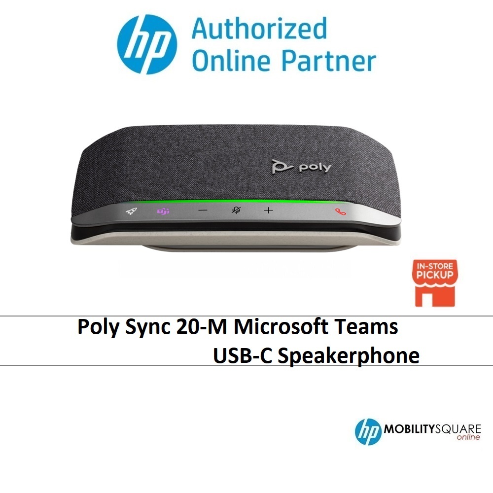 Poly Sync 20-M Microsoft Teams Certified USB-C Speakerphone (7F0J8AA ...