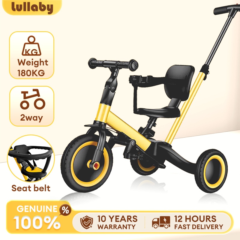 COD Kids Tricycle Max 60kg 3 Wheels Age 1-6 Bicycle Kids 4 IN 1 sliding ...
