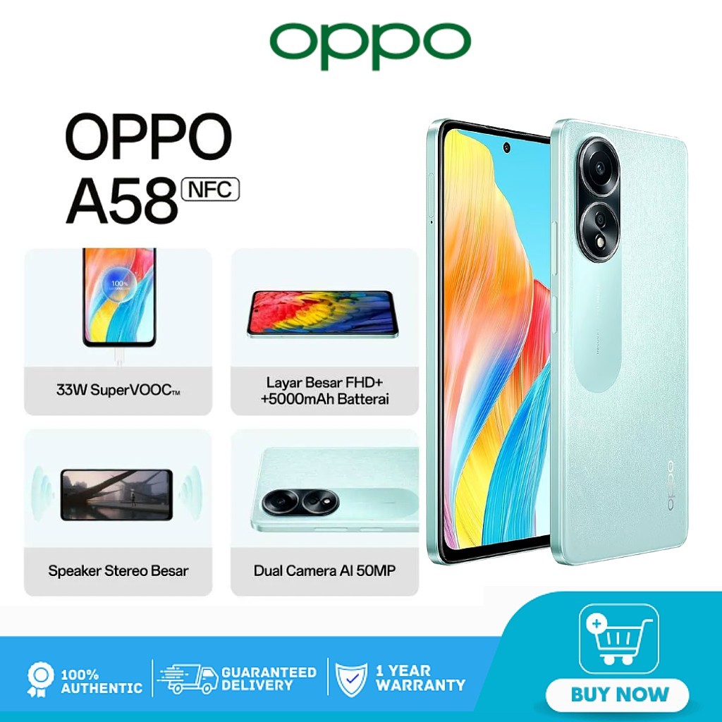 NEW SET OPPO A58 5G Smartphone (8GB RAM Up to 16GB RAM + 256GB ROM) 67W ...