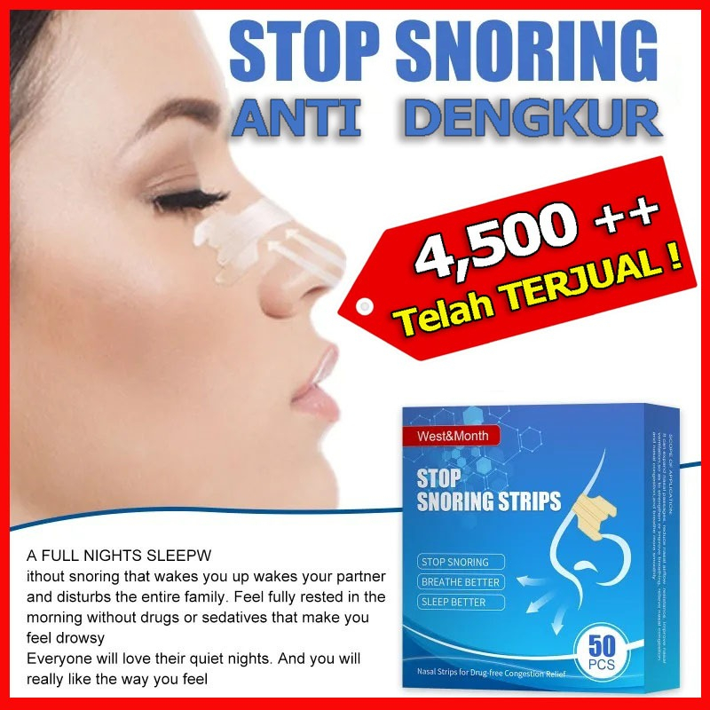 Nose Strip Anti Snore Snoring 50pcs – Plaster Hidung Untuk Hilangkan ...