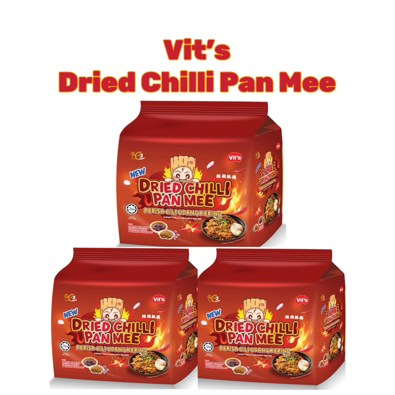 Vit’s Chilli Pan Mee (3packs) EXP: 25July2025 | Shopee Malaysia