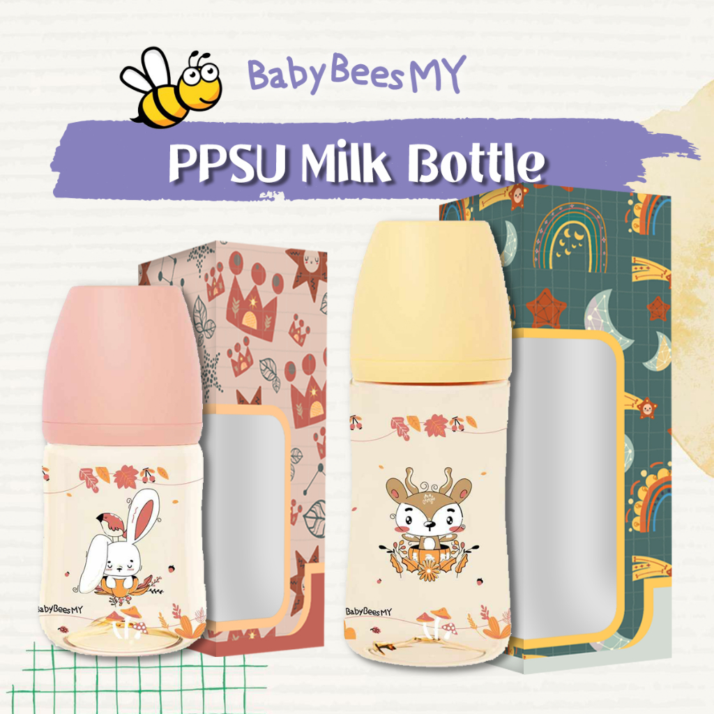 BabyBeesMY PPSU Milk Bottle, Botol Susu PPSU, Botol Susu Newborn, Baby ...