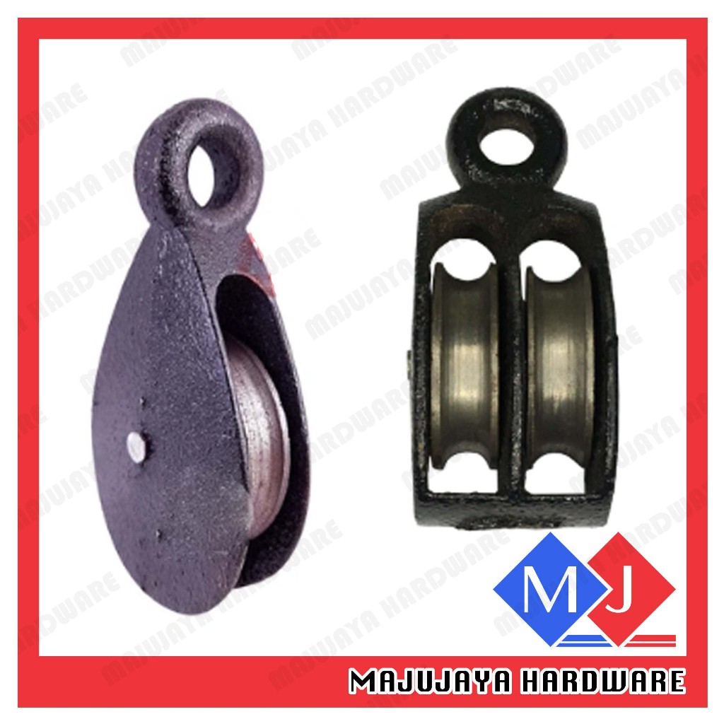 Single Pulley Cast Iron Lifting Rope Takal Black Double Rope Pulley ...