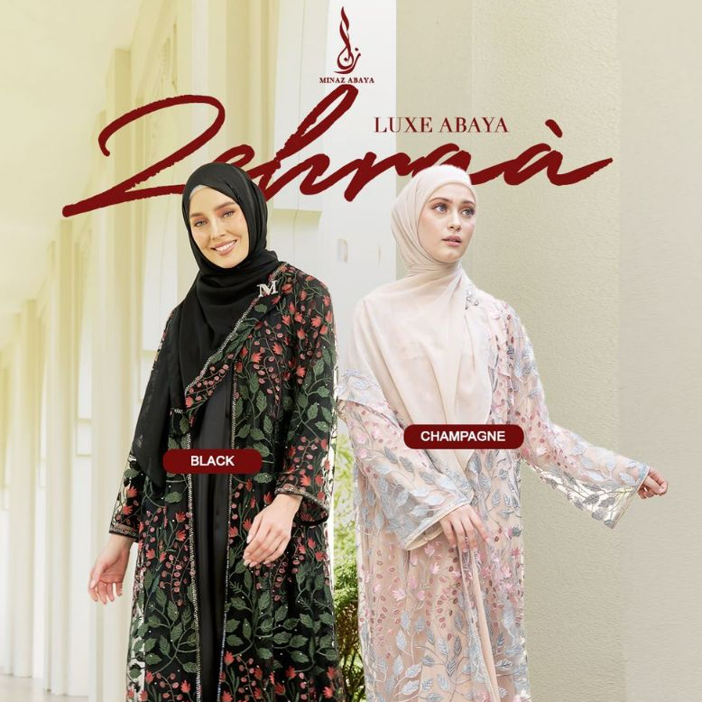 MINAZ ABAYA | ZEHRAA LACEY LUXE ABAYA | Shopee Malaysia