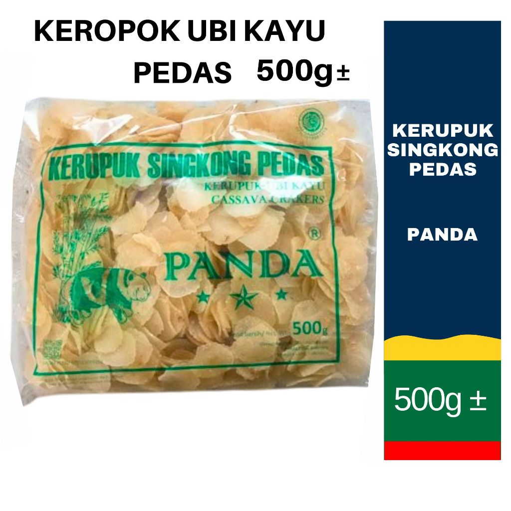 KERUPUK SINGKONG PEDAS CAP PANDA / KEROPOK UBI KAYU PEDAS CAP PANDA ...