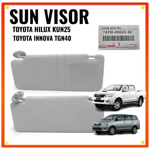 TOYOTA INNOVA TGN40 HILUX KUN25 2005 2008 2012 YEAR SUN ROOF VISOR ...