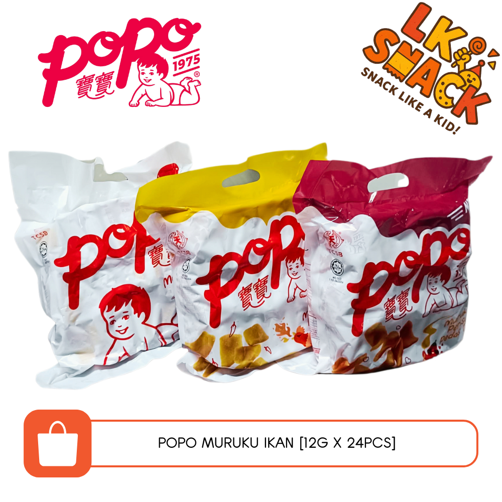 [12g x 24pcs]/[800g/Pack] POPO Muruku Ikan [Original / Sweet & Spicy ...