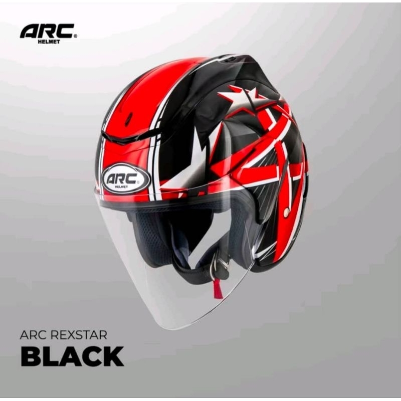 HELMET ARC RITZ REXSTAR WHITE & BLACK | Shopee Malaysia