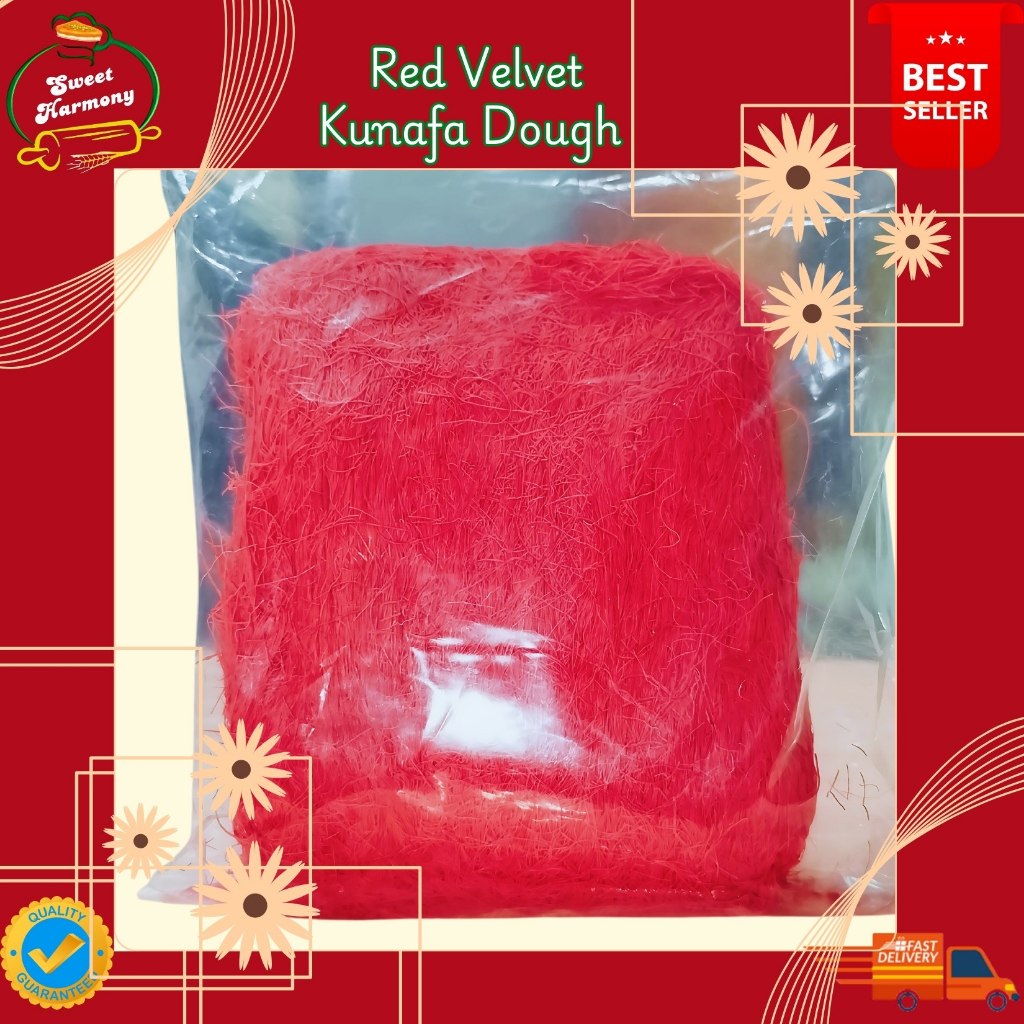Premium Red Velvet Kunafa Dough / Kunafa Putih Premium - 1KG & 500G ...